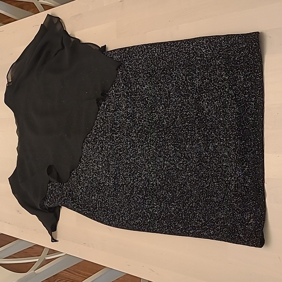 Ashro | Dresses | Like New Ashro Shimmerh Black With Chiffon Layer ...